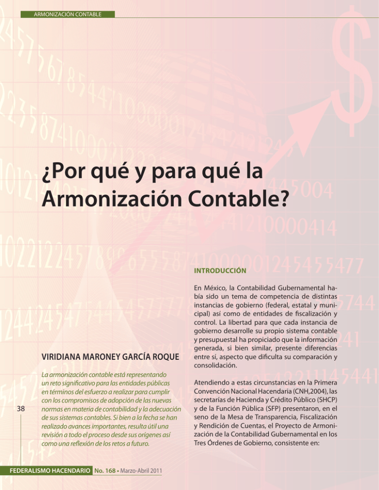 ¿Por qué y para qué la Armonización Contable?