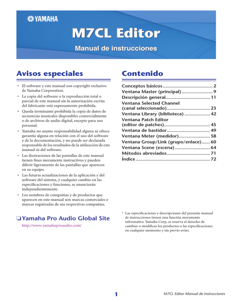 M7CL Editor Owner`s Manual