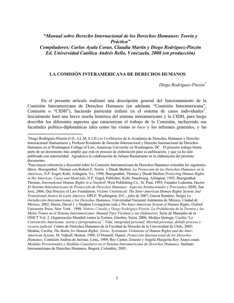 LA COMISION INTERAMERICANA DE DERECHO HUMANOS