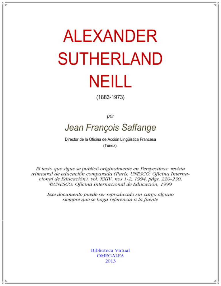 Alexander Sutherland Neill