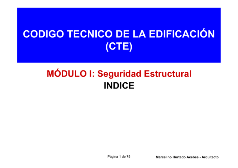 CODIGO TECNICO DE LA EDIFICACIÓN (CTE)