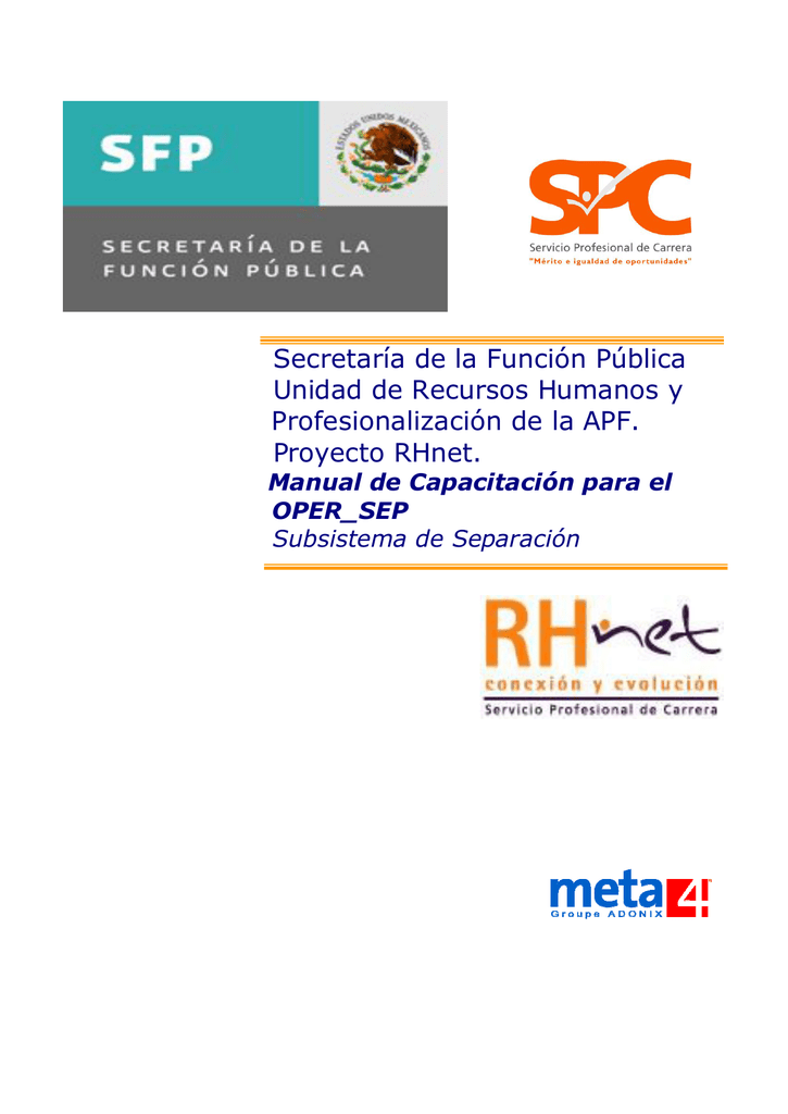 Manual de Capacitación RHNet Separación
