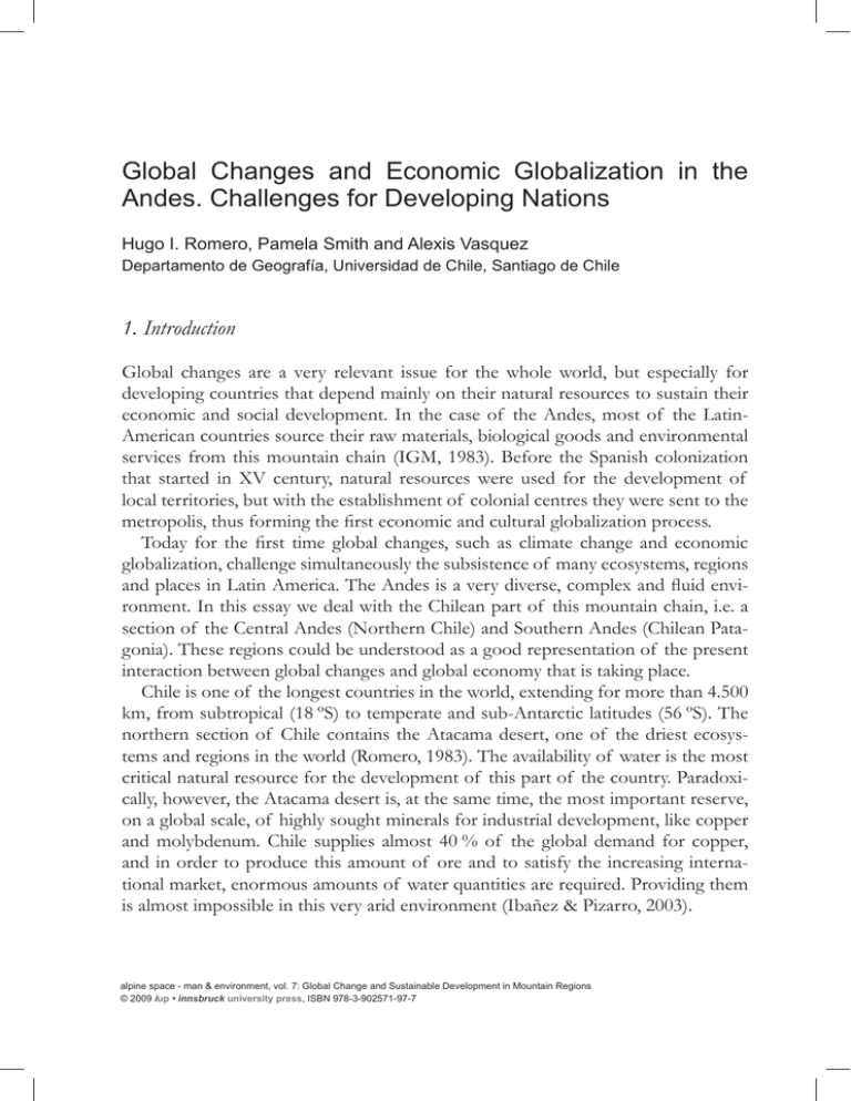 Global Changes and Economic Globalization in the Andes