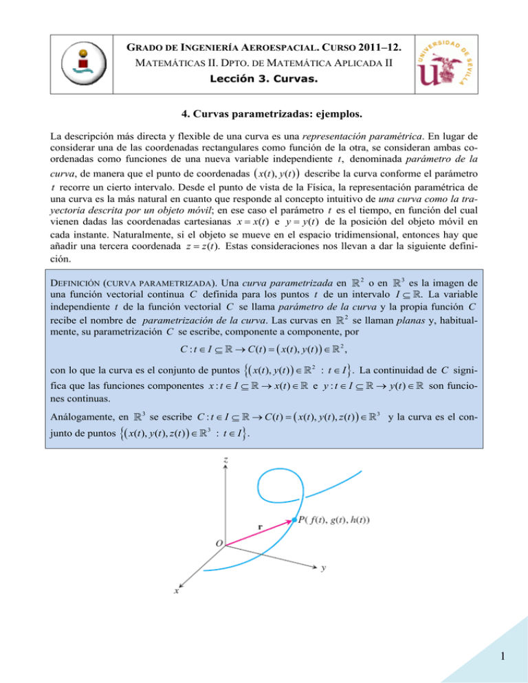 Leccion 3. 4. Curvas parametrizadas