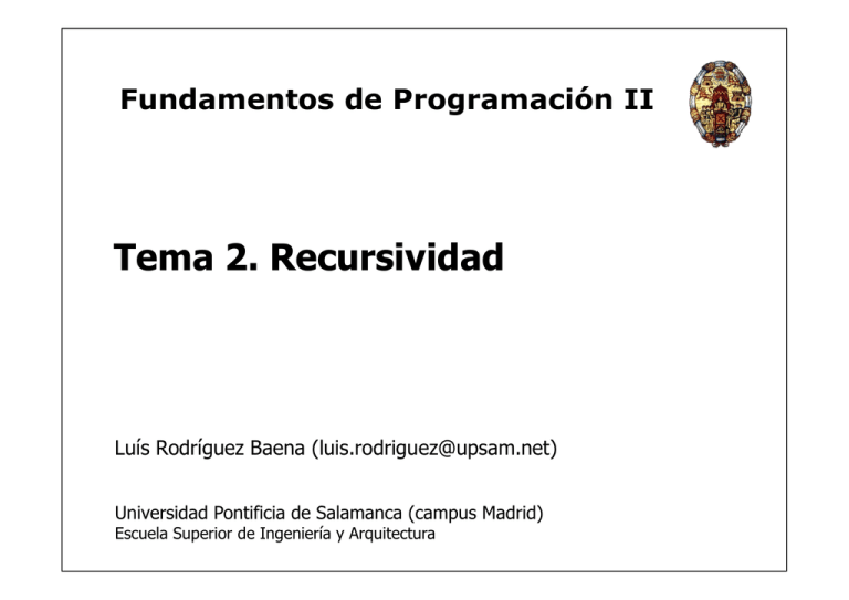 procedimiento Recursivo