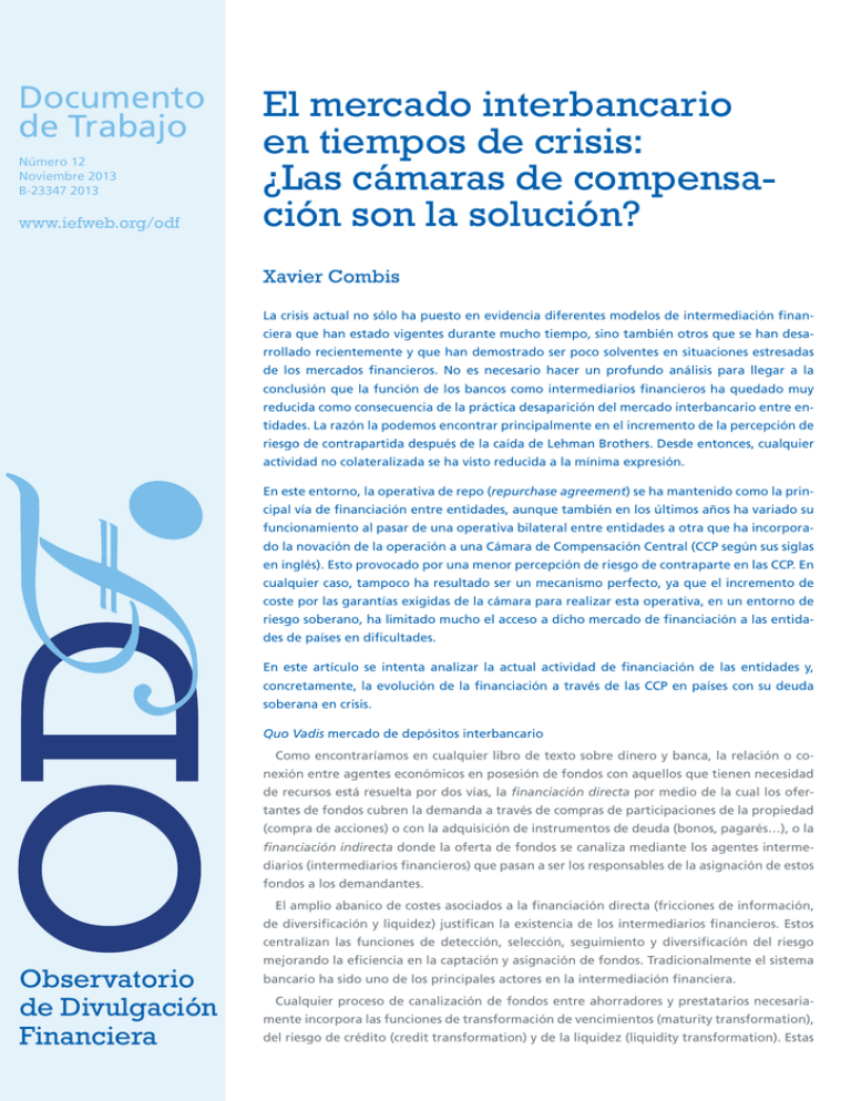El mercado interbancario en tiempos de crisis