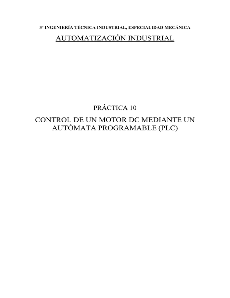 control de un motor dc mediante un autómata programable