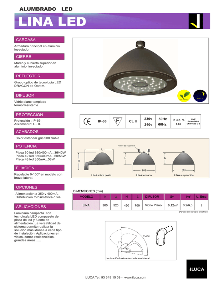 Hoja catalogo LINA LED