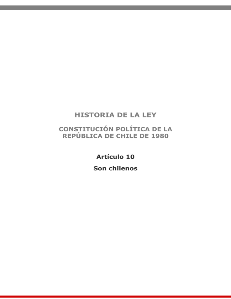 Historia del Artículo 10
