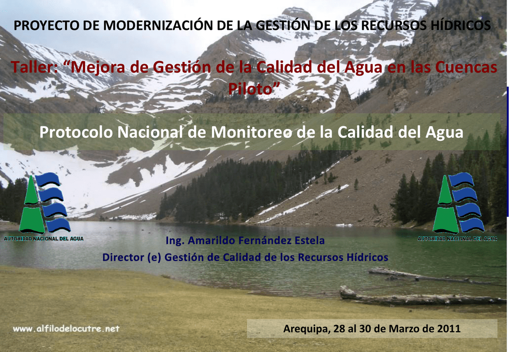 Protocolo Nacional de Monitoreo de la Calidad del Agua.