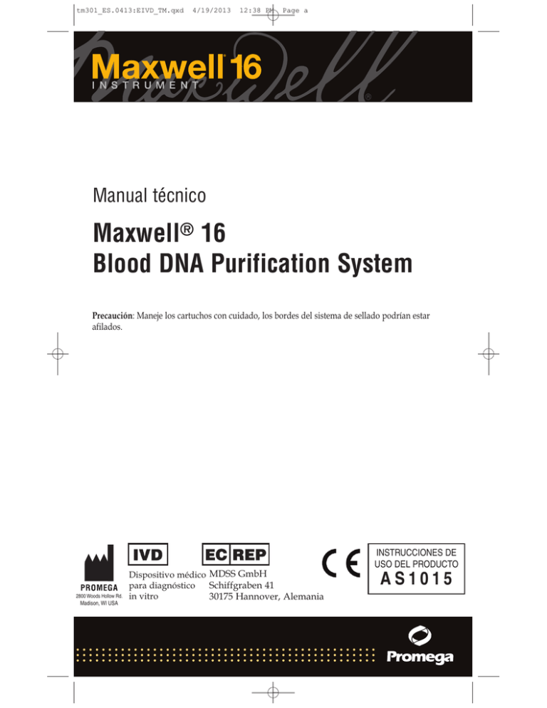 Maxwell® 16 Blood DNA Purification System