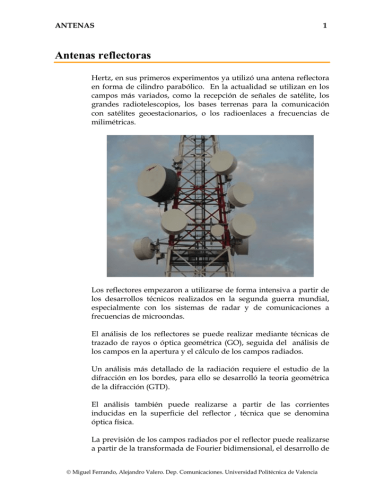 Antenas reflectoras