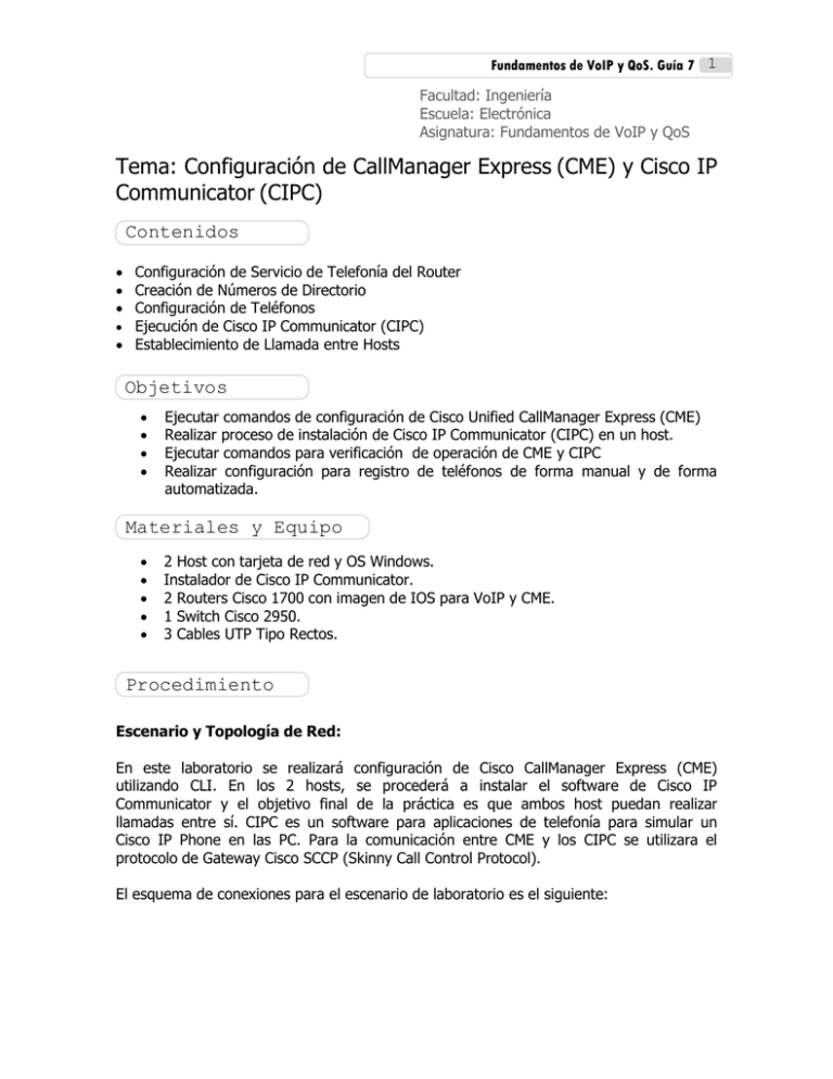 y Cisco IP Communicator (CIPC)