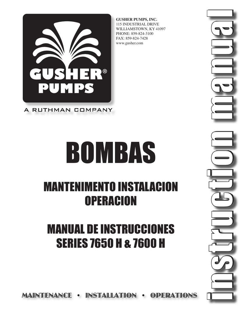 MANTENIMENTO INSTALACION OPERACION MANUAL DE