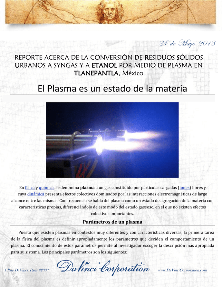 El Plasma es un estado de la materia