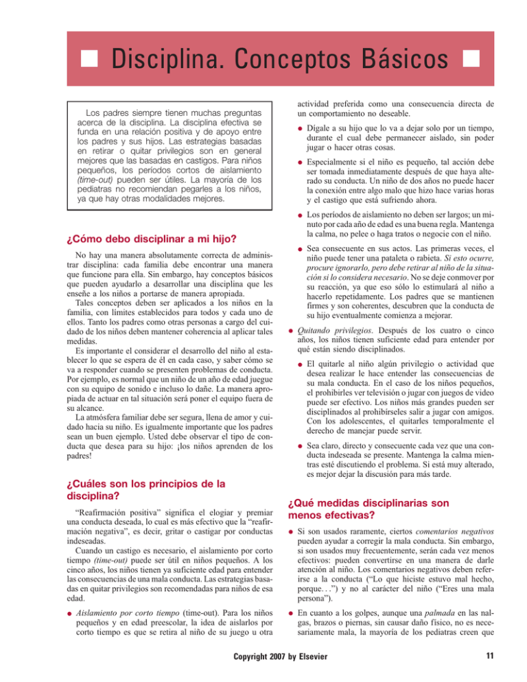 Disciplina. Conceptos Ba´sicos Disciplina. Conceptos Ba´sicos