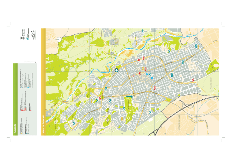 Mapa de Sabadell Leyenda