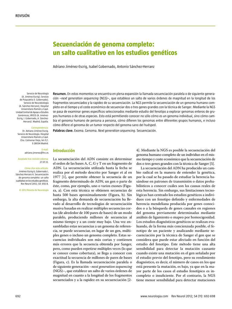 Secuenciación de genoma completo