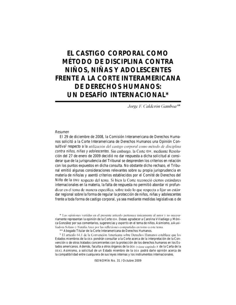 el castigo corporal como método de disciplina contra