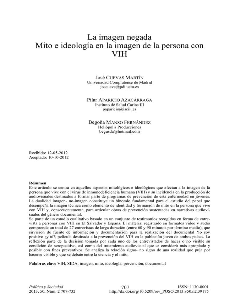 La imagen negada. Mito e ideología en la imagen de la persona con