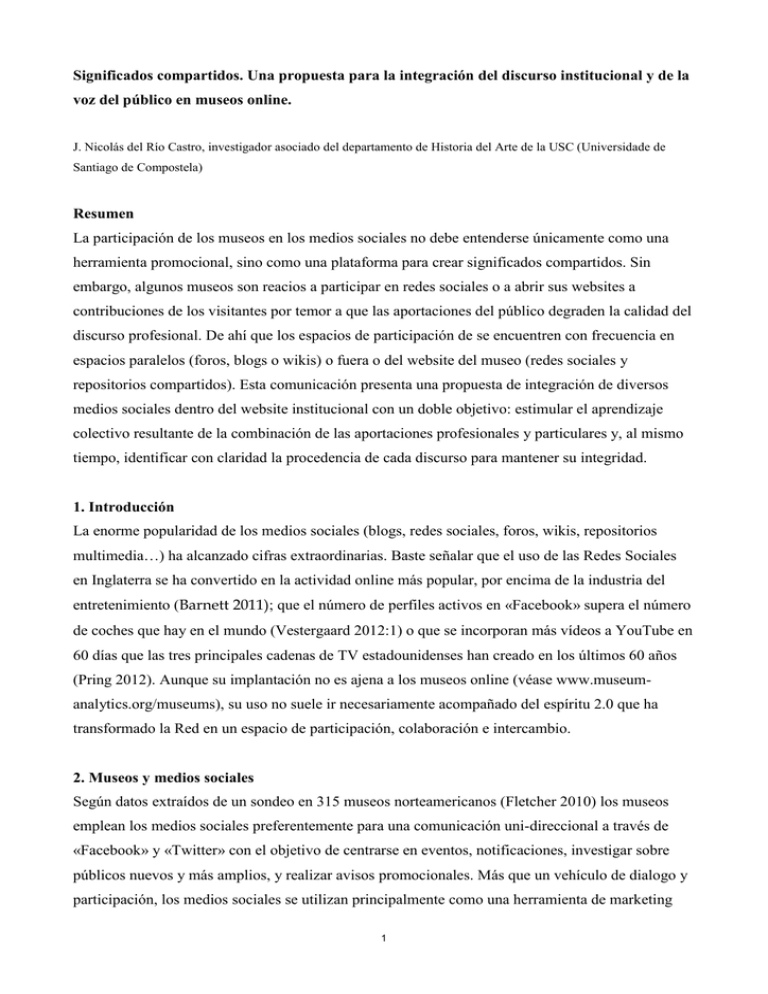 Significados compartidos. Una propuesta para la integración del
