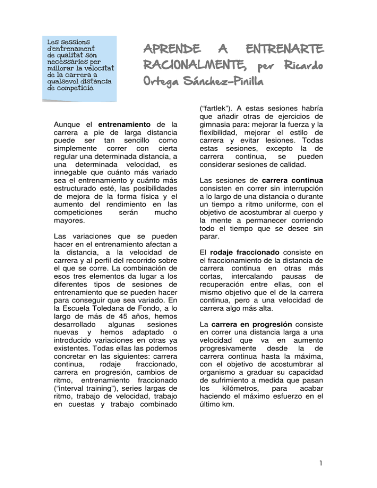 Aprende a entrenarte racionalmente