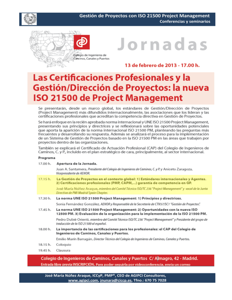 Gestión de Proyectos con ISO 21500 Project Management