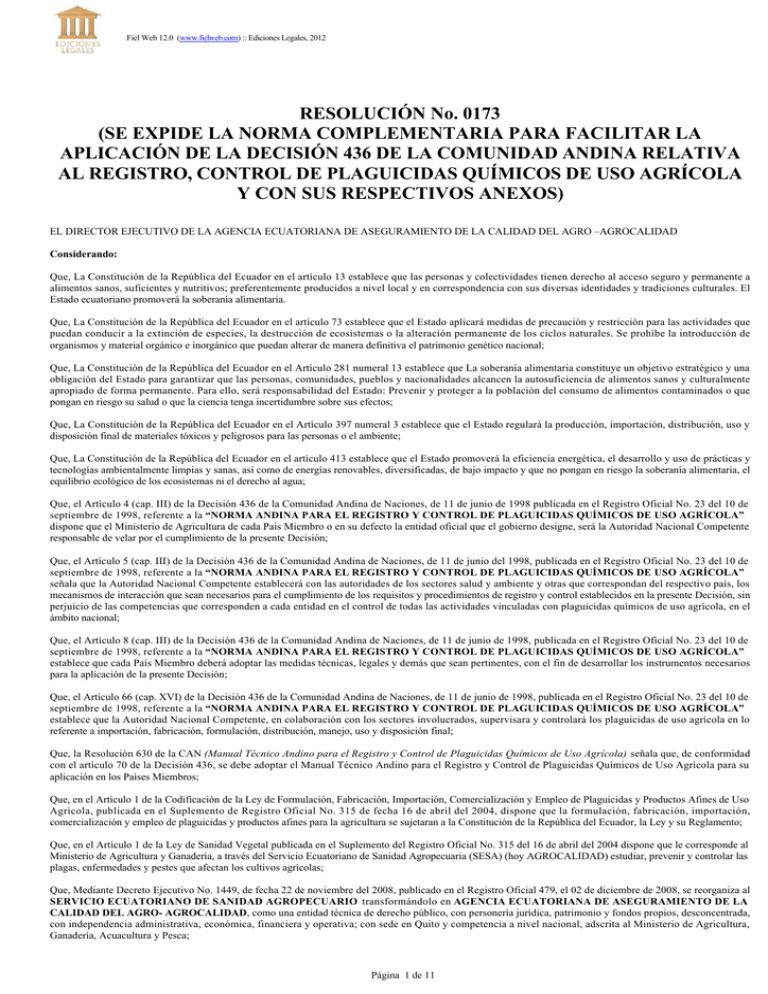 se expide la norma complementaria para facilitar la aplicación de la