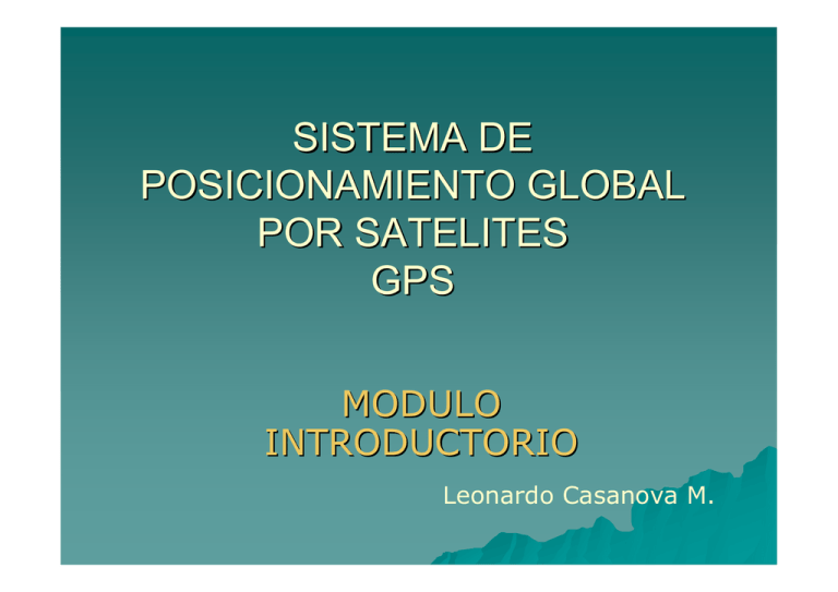 sistema de posicionamiento global por satelites
