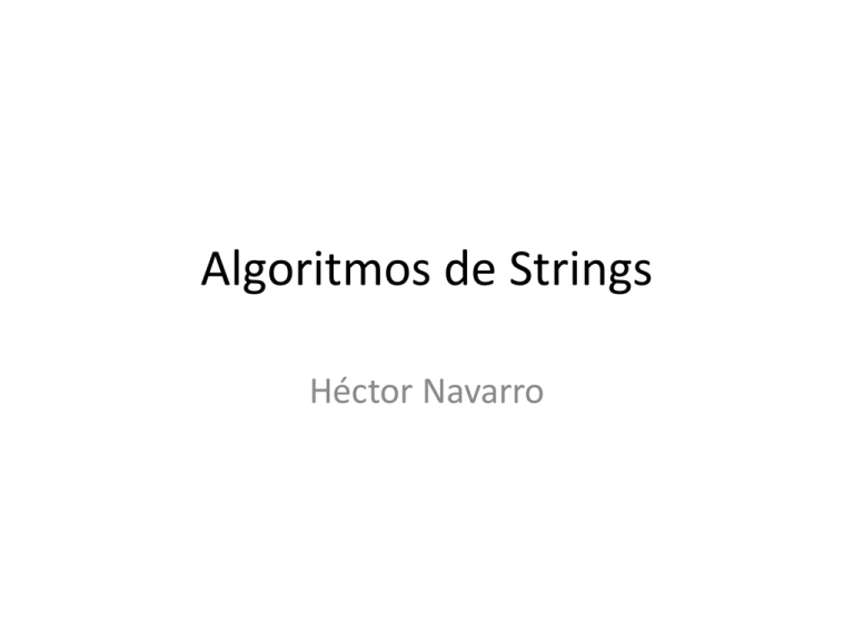 Algoritmos de Strings