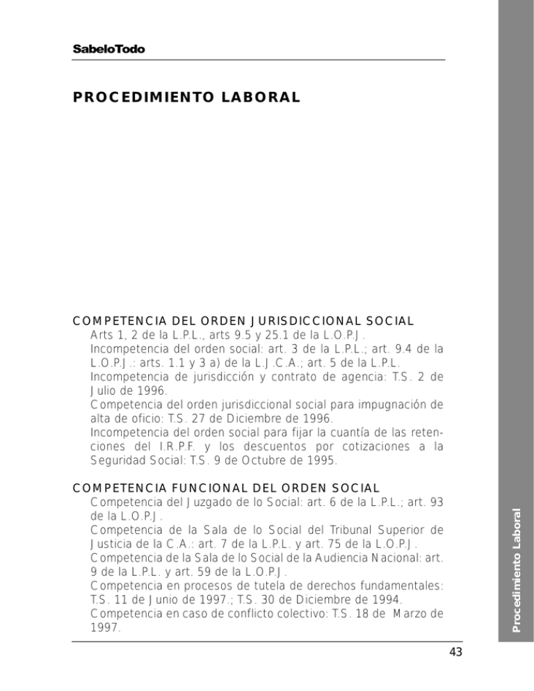 PROCEDIMIENTO LABORAL PROCEDIMIENTO LABORAL
