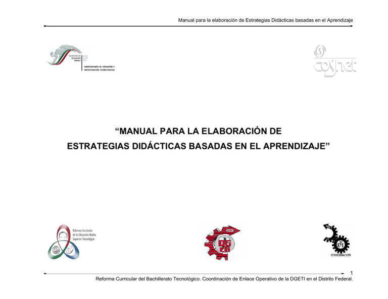 Manual para la elaboración de Estrategias Didácticas basadas
