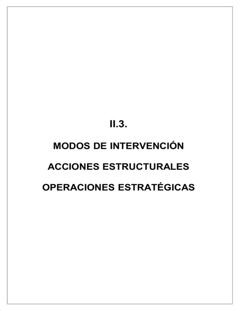 MODOS DE INTERVENCIÓN ACCIONES ESTRUCTURALES