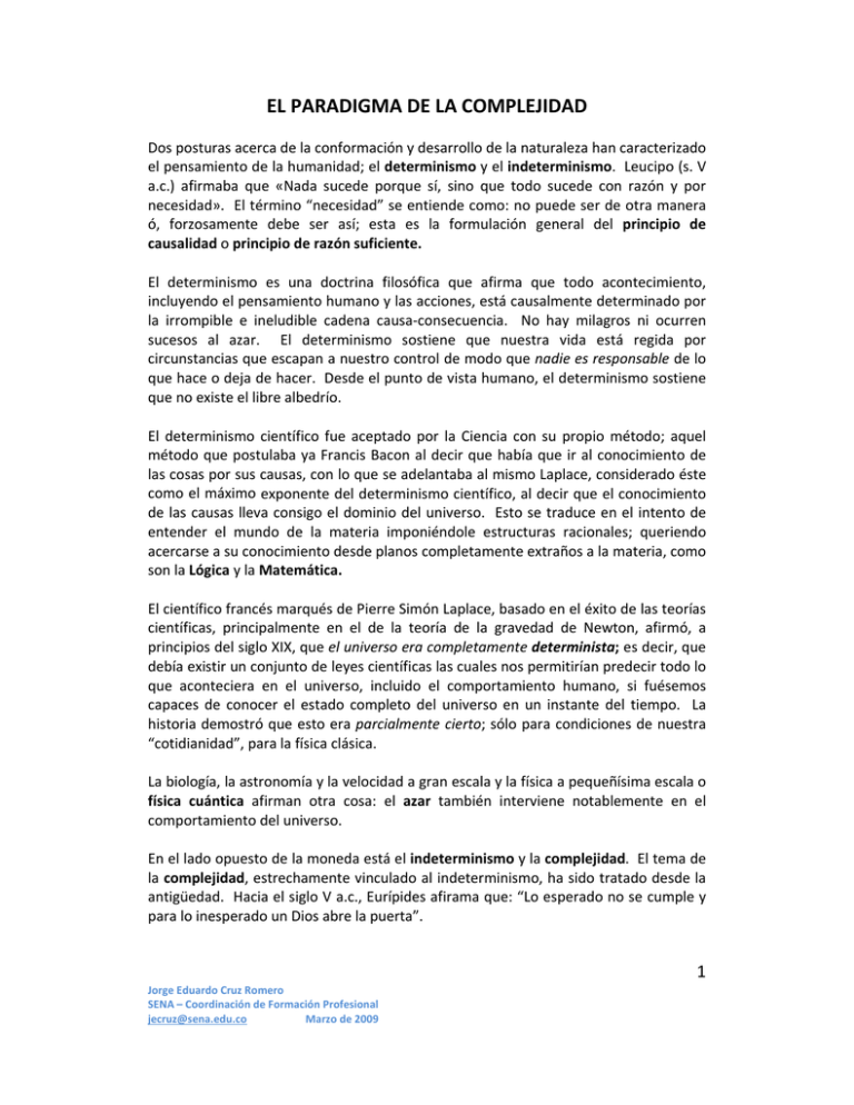 el paradigma de la complejidad