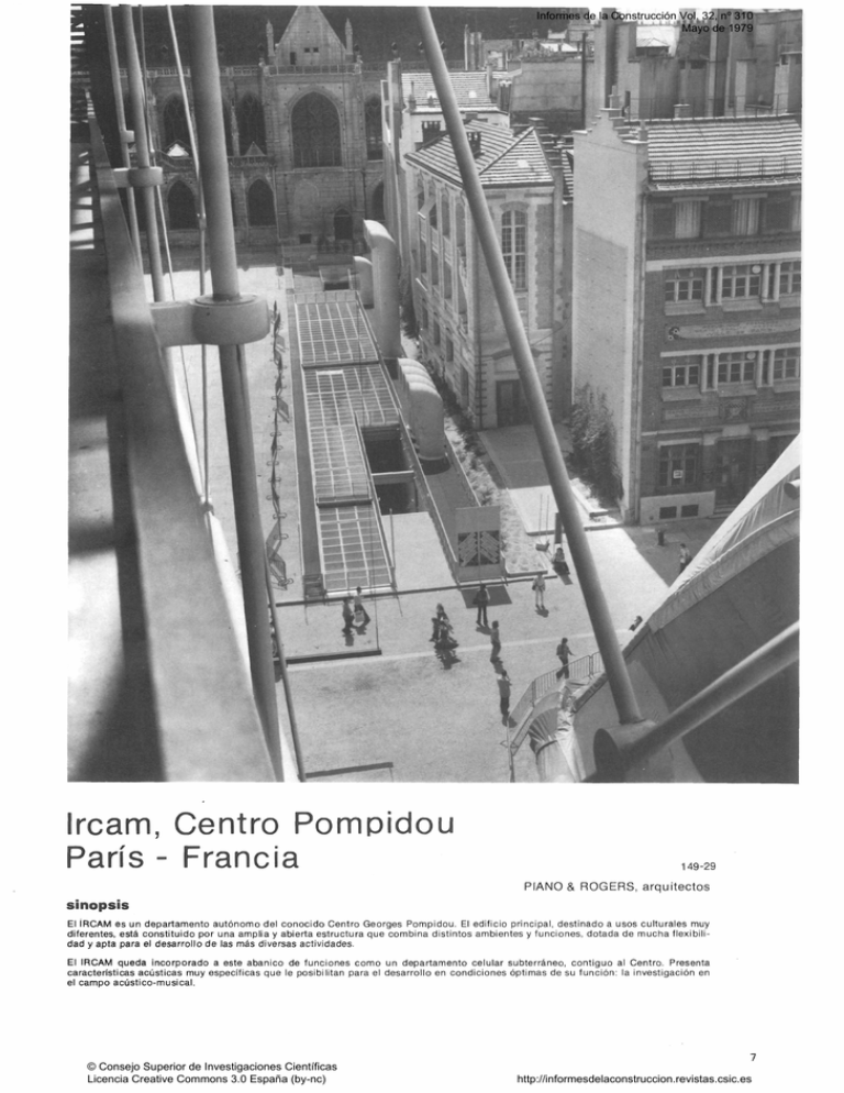 IRCAM - Pompidou Centre París - France