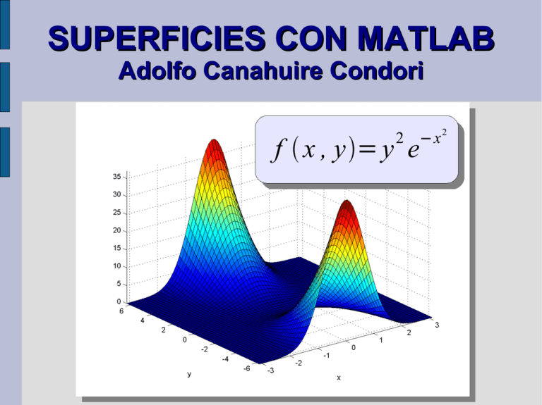 SUPERFICIES CON MATLAB