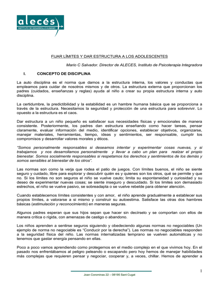 Fijar Límites y Establecer Normas.