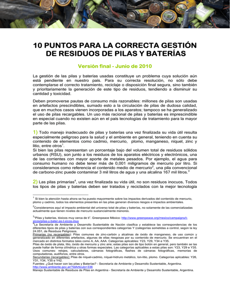 10 puntos para la correcta gestión de residuos de