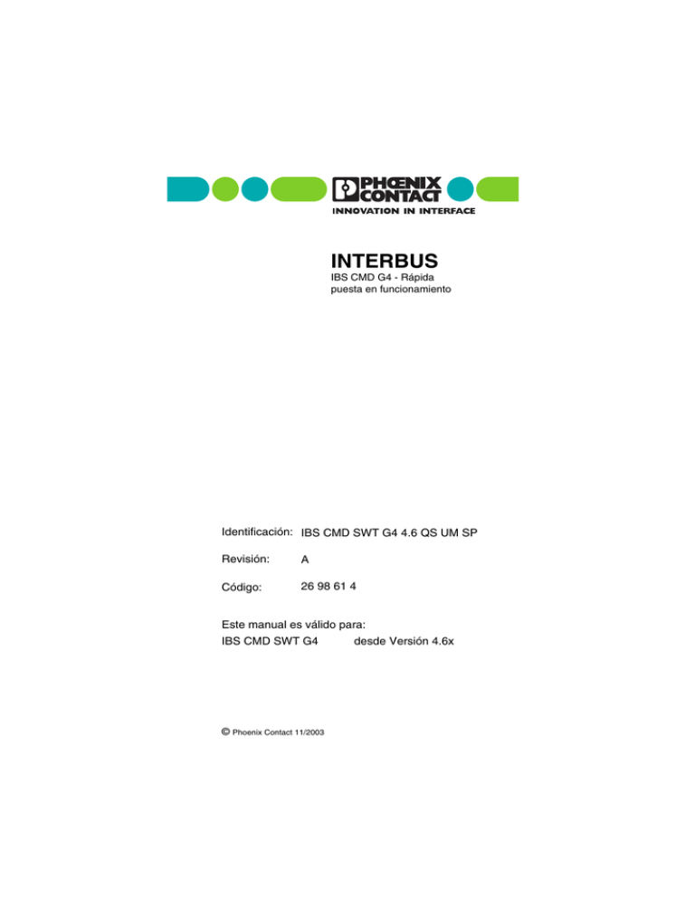 Guía rápida IBS CMD SWT G4 4.6 QS UM SP