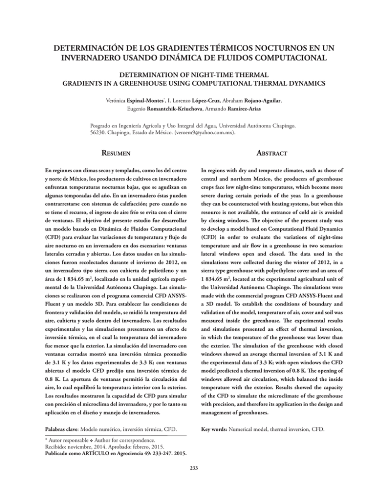DETERMINACIÓN DE LOS GRADIENTES TÉRMICOS
