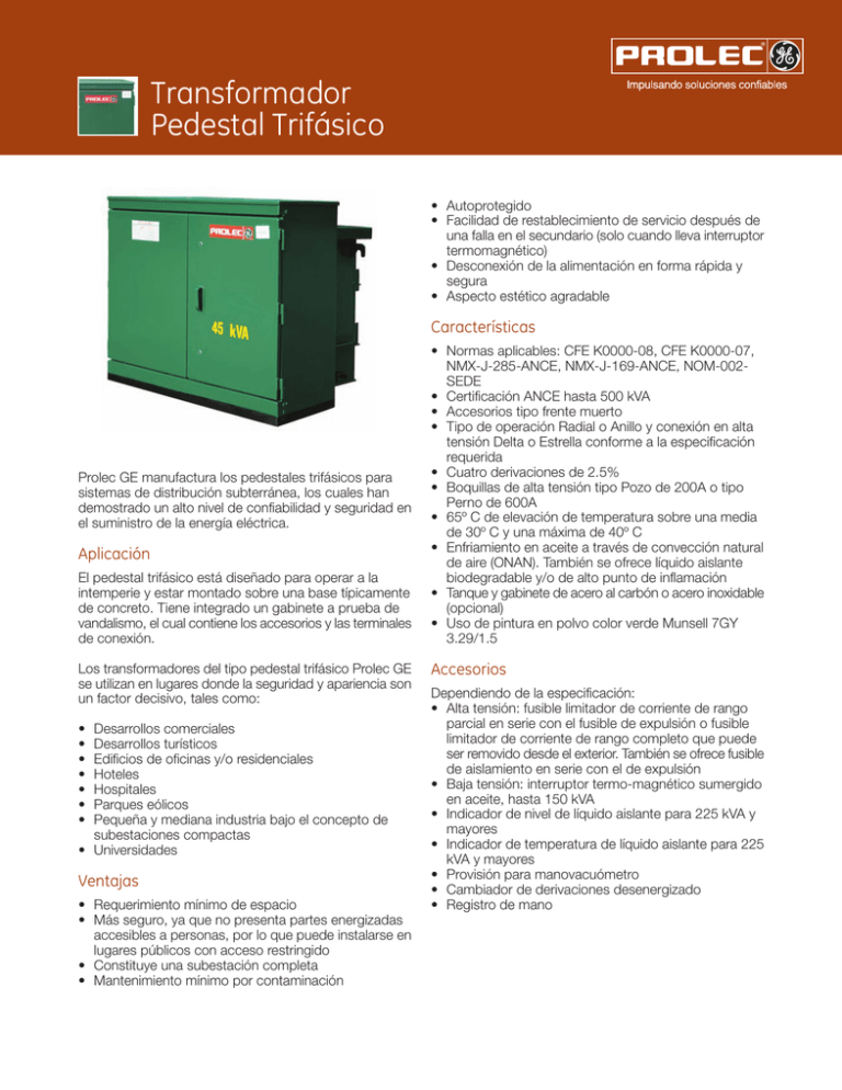 Transformador Pedestal Trifásico