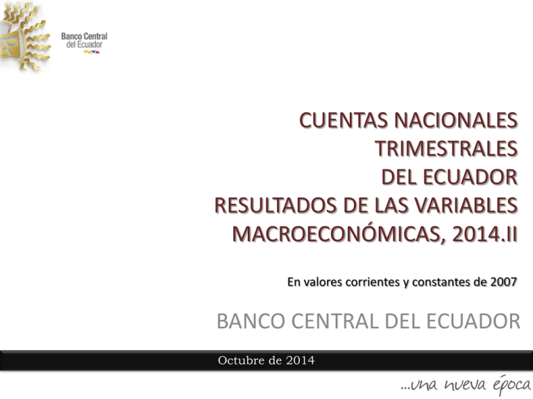 Diapositiva 1 - Banco Central del Ecuador
