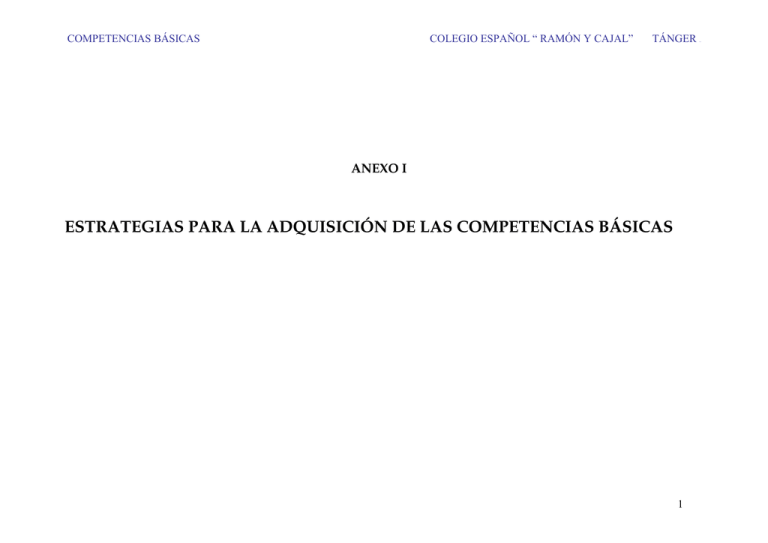 estrategias para la adquisición de las competencias básicas
