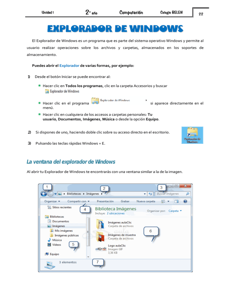 EXPLORADOR DE WINDOWS