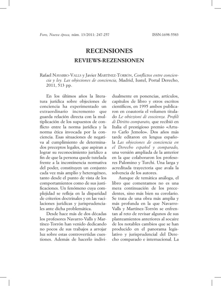 recensiones - Revistas Científicas Complutenses