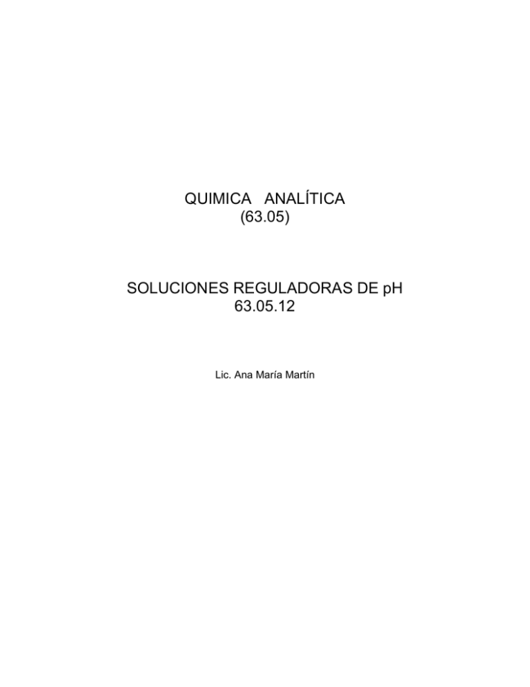 SOLUCIONES REGULADORAS DE pH