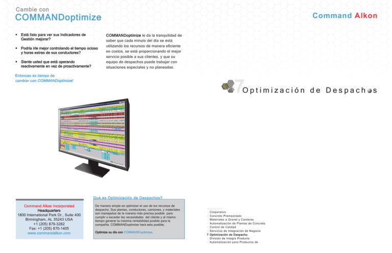 Optimización - Command Alkon