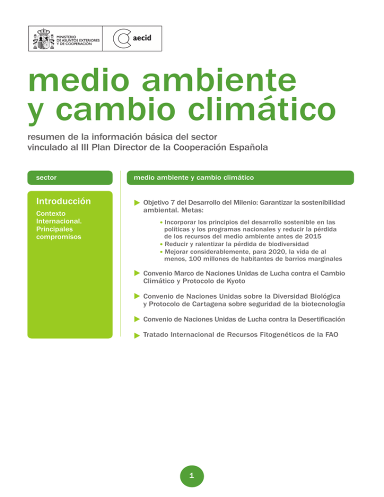 medio ambiente y cambio climático