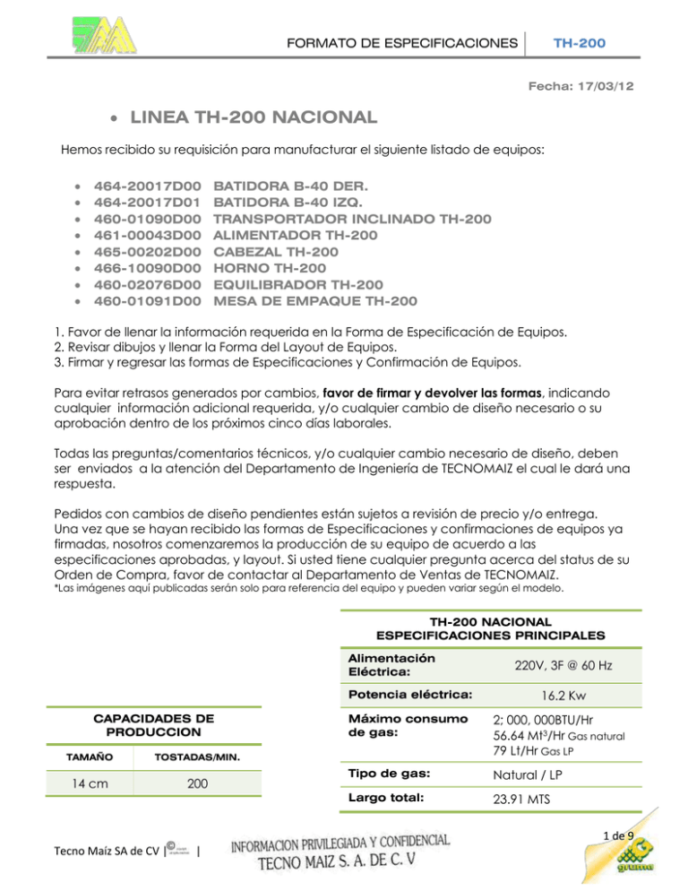 LINEA TH-200 NACIONAL