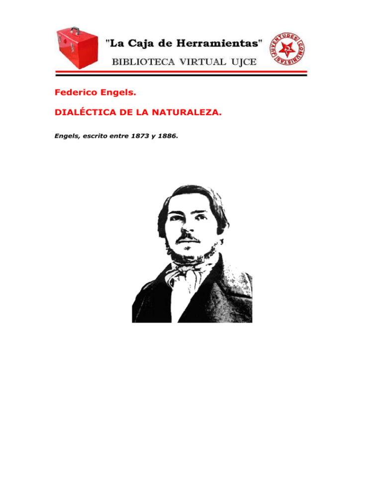 Federico Engels. DIALÉCTICA DE LA NATURALEZA.